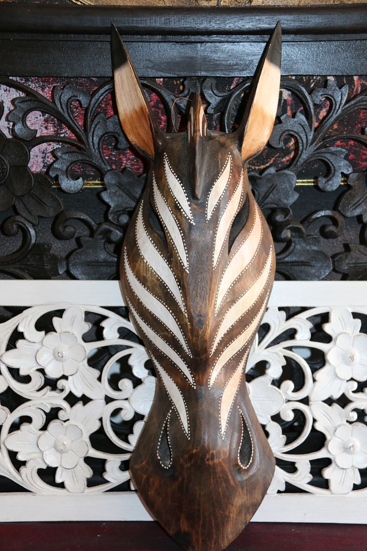 NEW Balinese Hand Carved Wooden African Animal Mask - African Wall Art ...